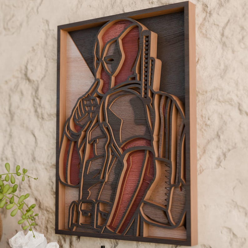 Deadpool SVG | Funny Antihero Wall Art Design | Layered Comic Character ...