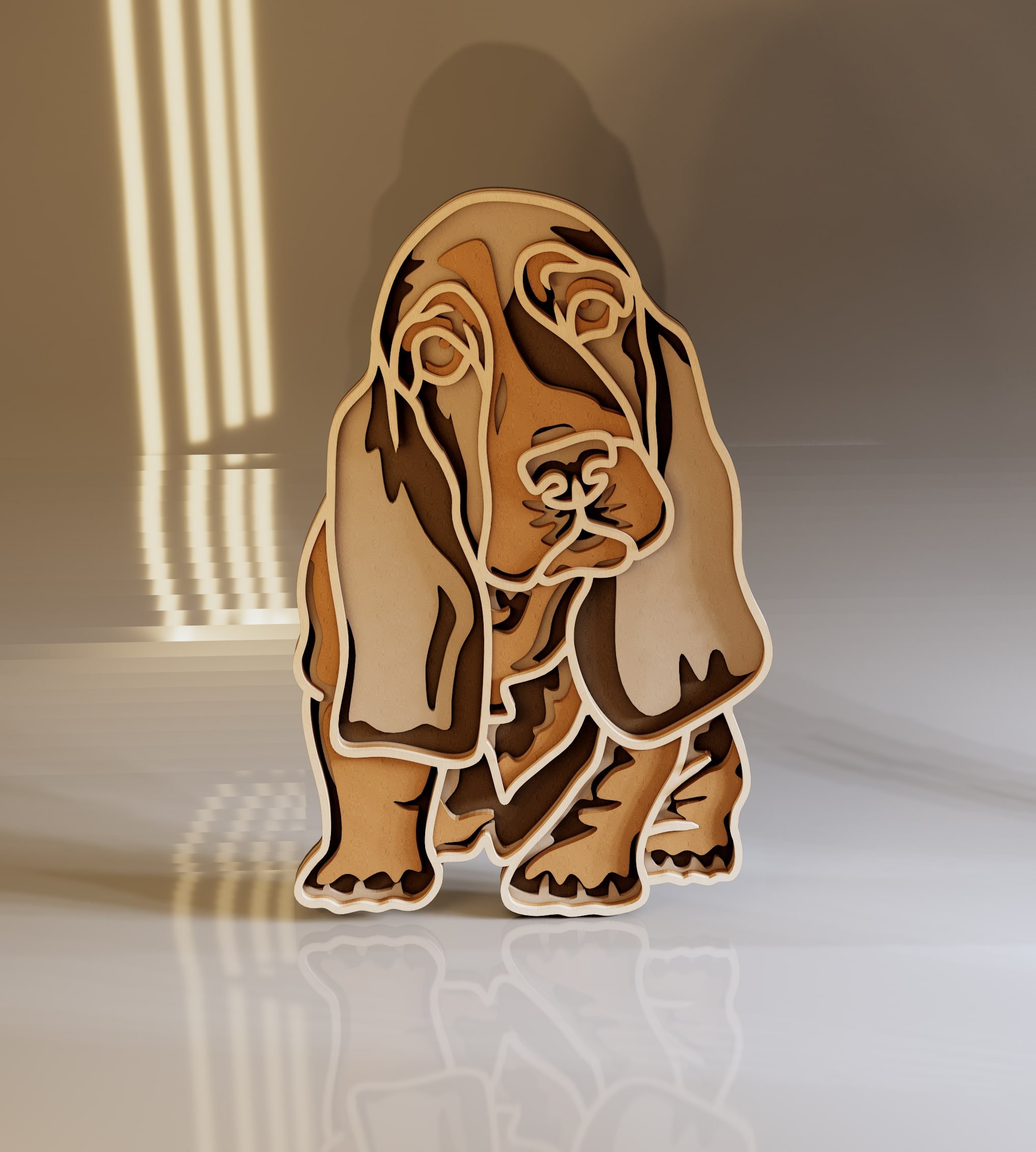 Basset Hound SVG, Dog DXF Files, Plywood Multilayer Design, Instant ...