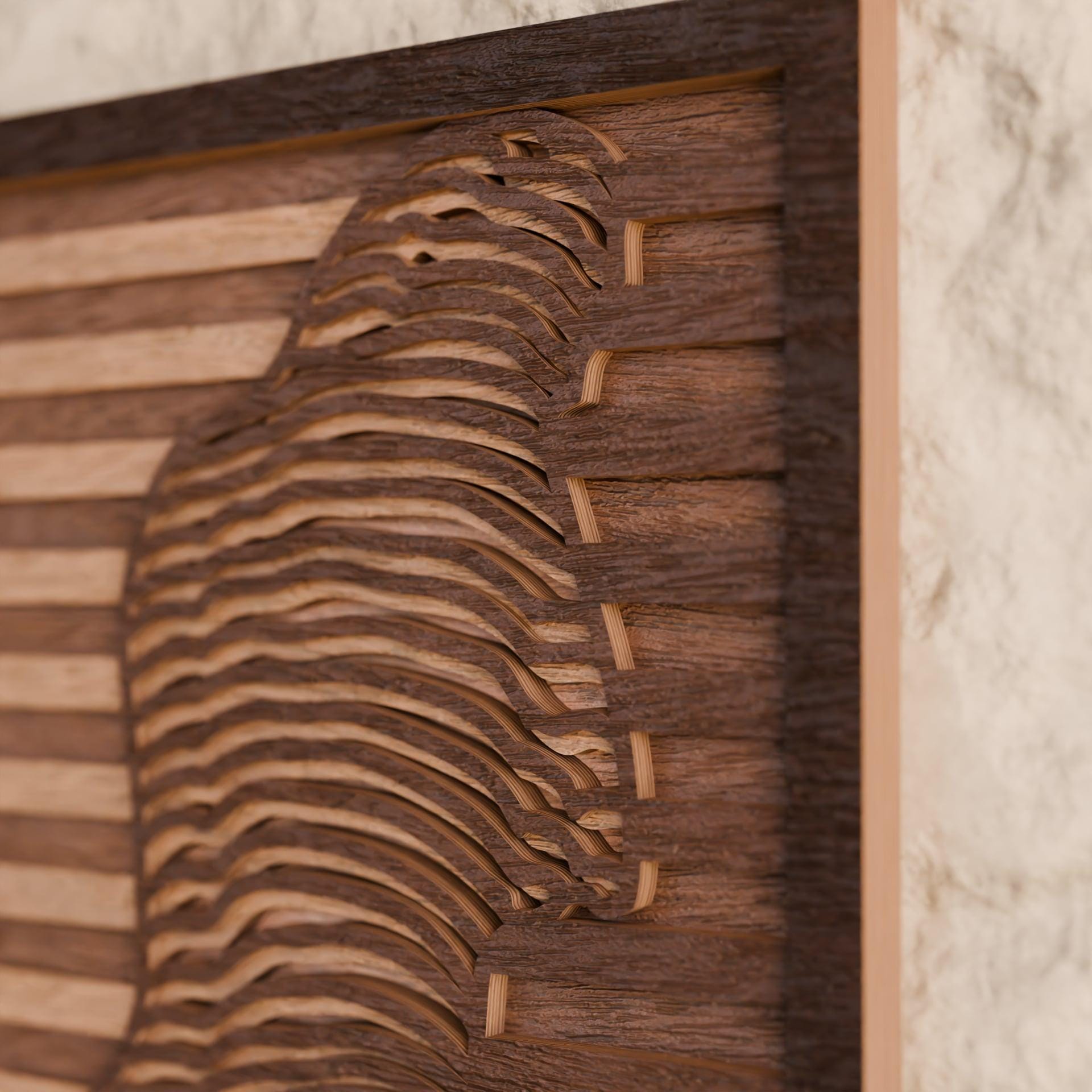 Abstract Female Body Layered SVG | Modern Line Wall Panel | 3D Wood ...