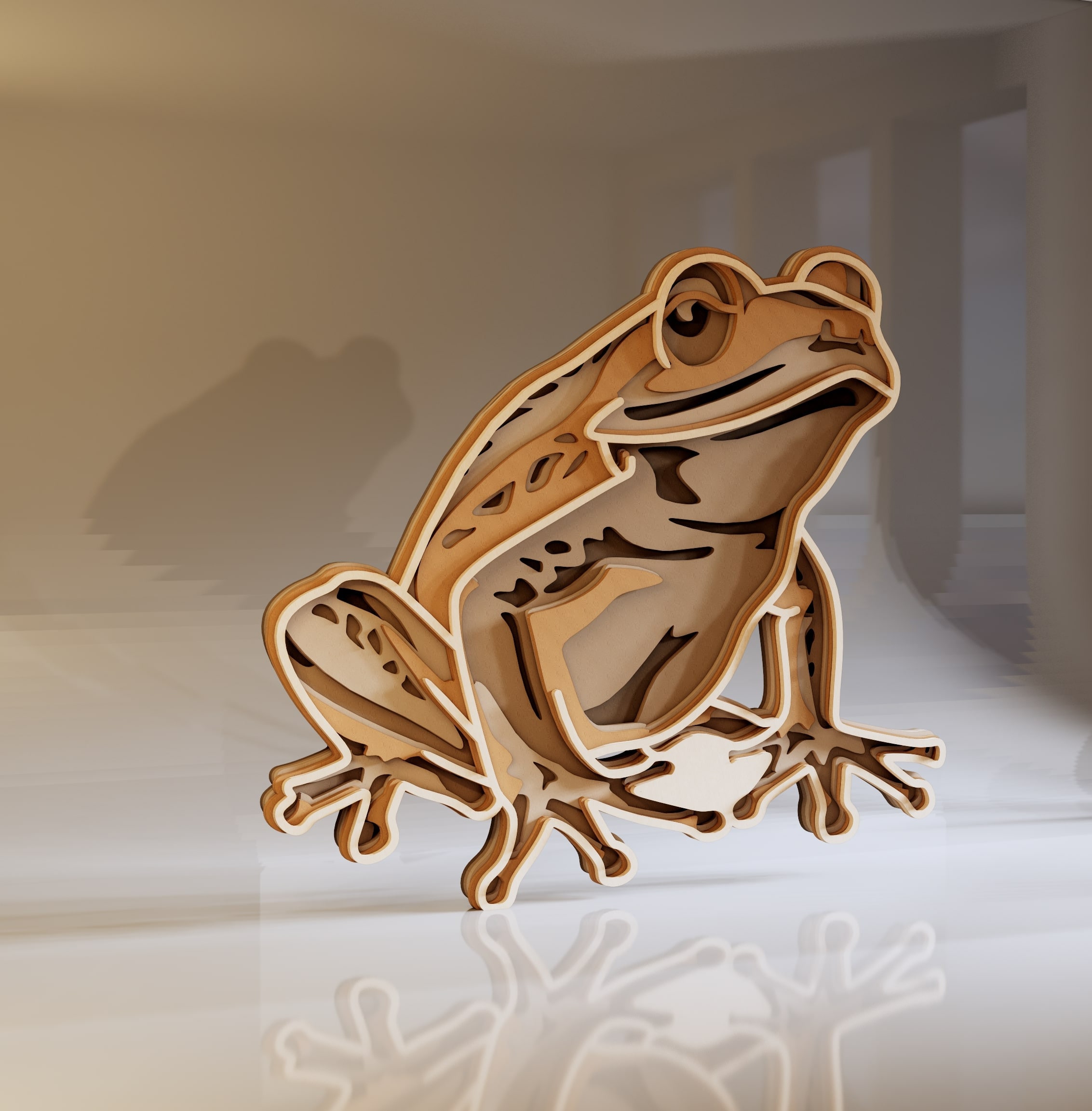 Frog DXF, Reptile SVG, Laser Ready Designs, Paper Cutting Template, 3D ...