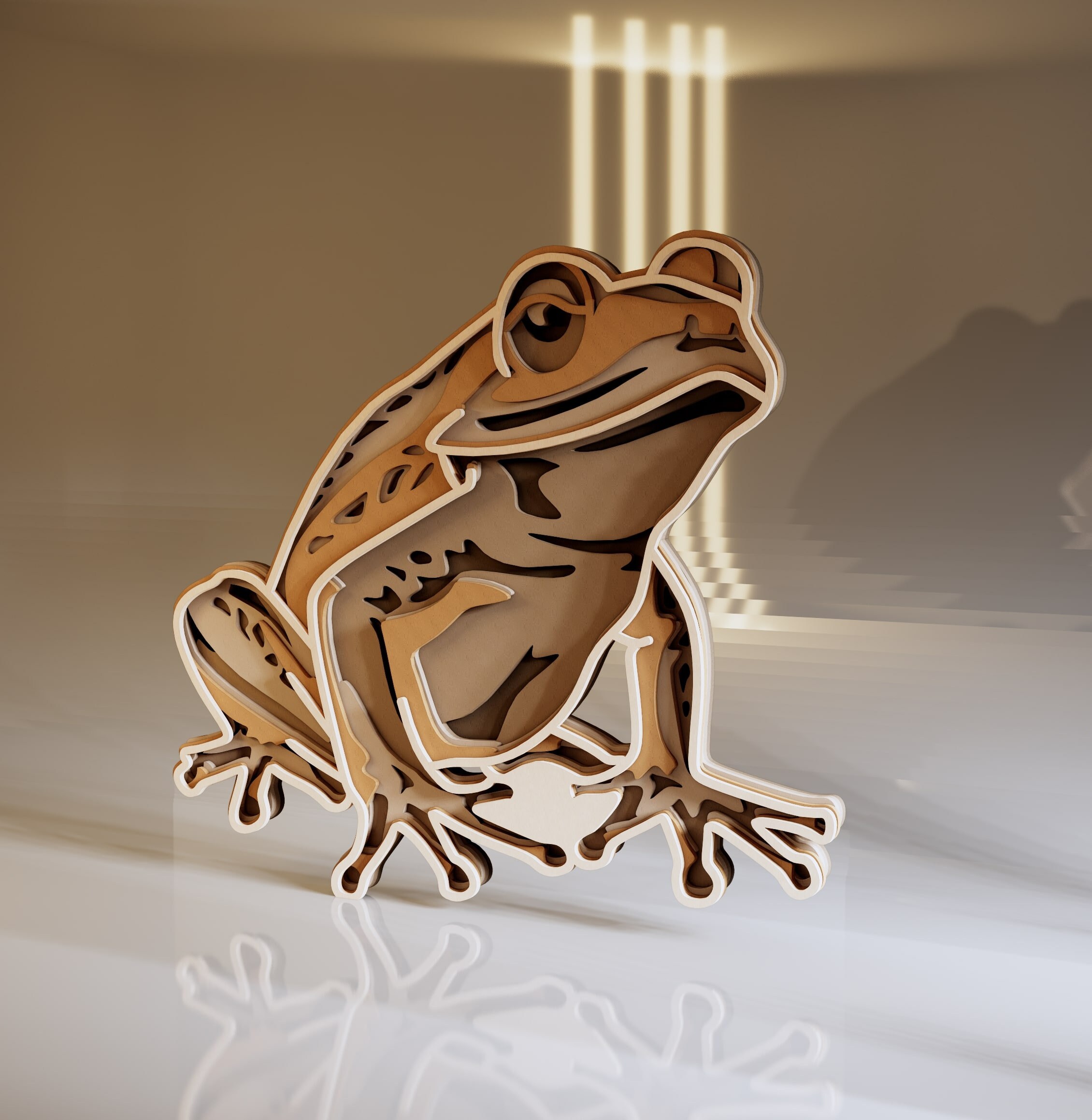 Frog DXF, Reptile SVG, Laser Ready Designs, Paper Cutting Template, 3D ...