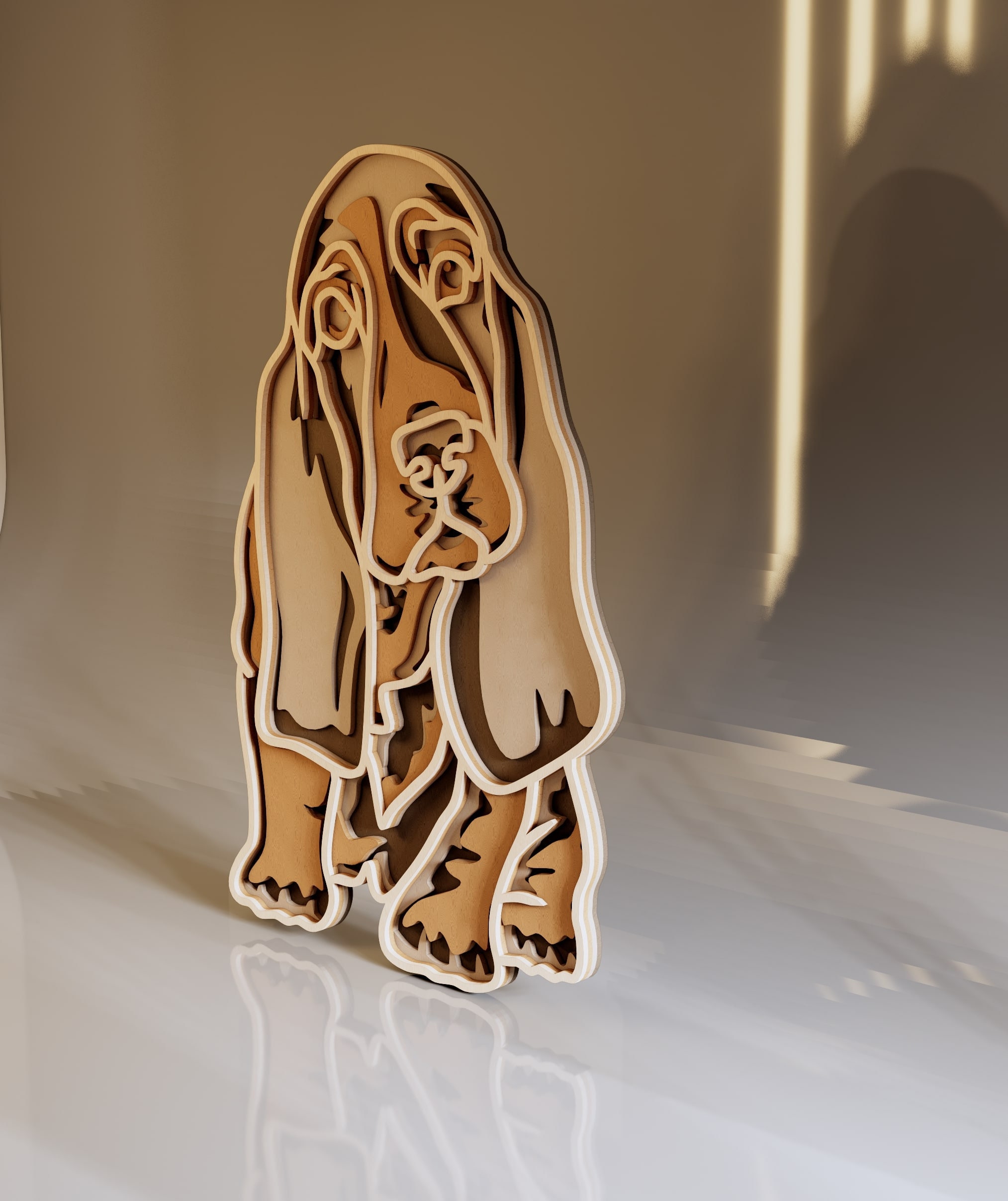 Basset Hound SVG, Dog DXF Files, Plywood Multilayer Design, Instant ...