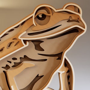 Frog DXF, Reptile SVG, Laser Ready Designs, Paper Cutting Template, 3D ...