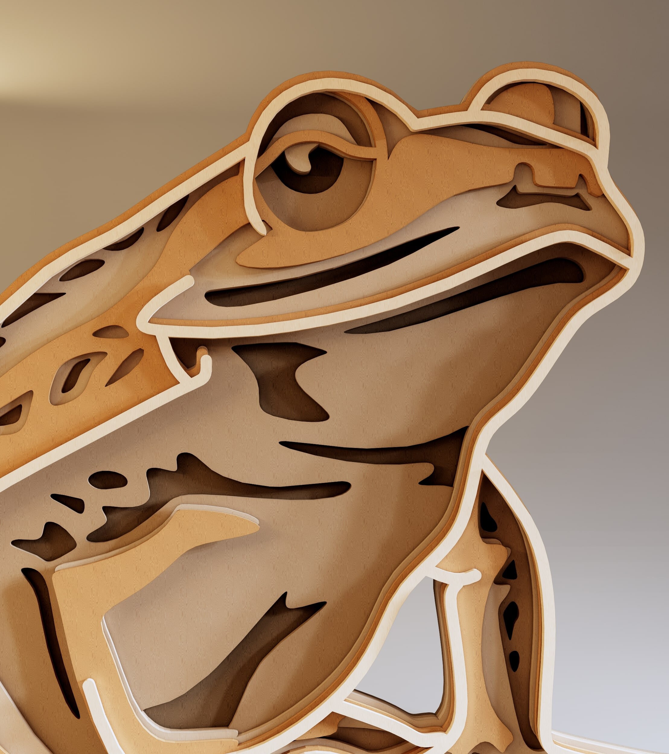 Frog DXF, Reptile SVG, Laser Ready Designs, Paper Cutting Template, 3D ...