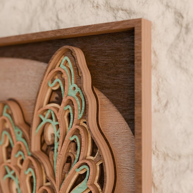 Boho Butterfly SVG | Layered Mandala Insect Design | 3D Nature Wall Art ...