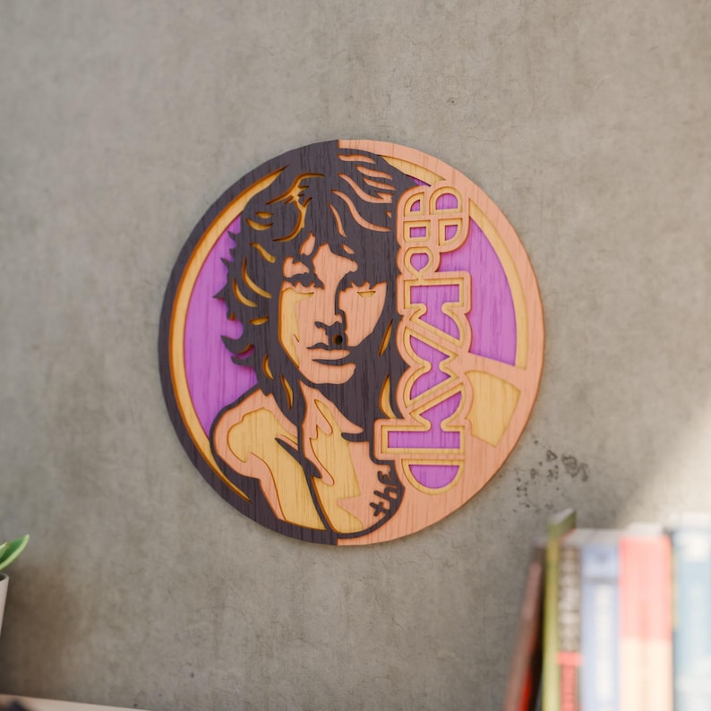 Jim Morrison Layered SVG | the Doors Laser Cut Wall Art | 3D Rock ...