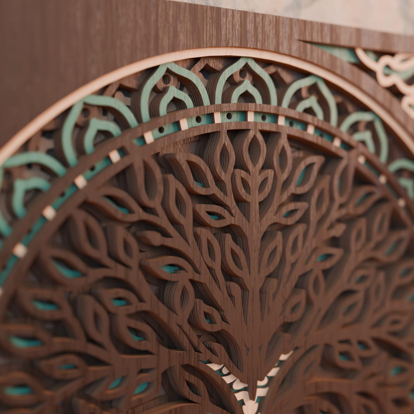 Tree of Life Mandala Layered SVG | Family Tree Laser Cut | 3D Wooden ...