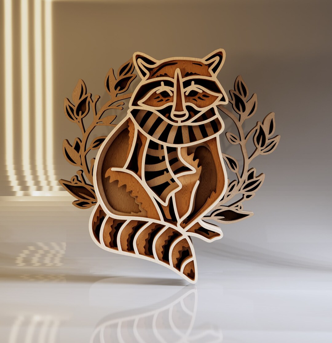 Racoon SVG, Woodland Animal Laser Cut File, Vector Design, Cricut ...