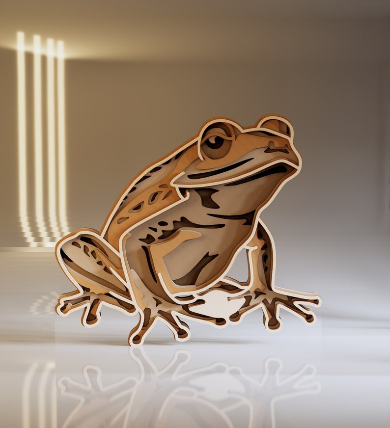 Frog DXF, Reptile SVG, Laser Ready Designs, Paper Cutting Template, 3D ...