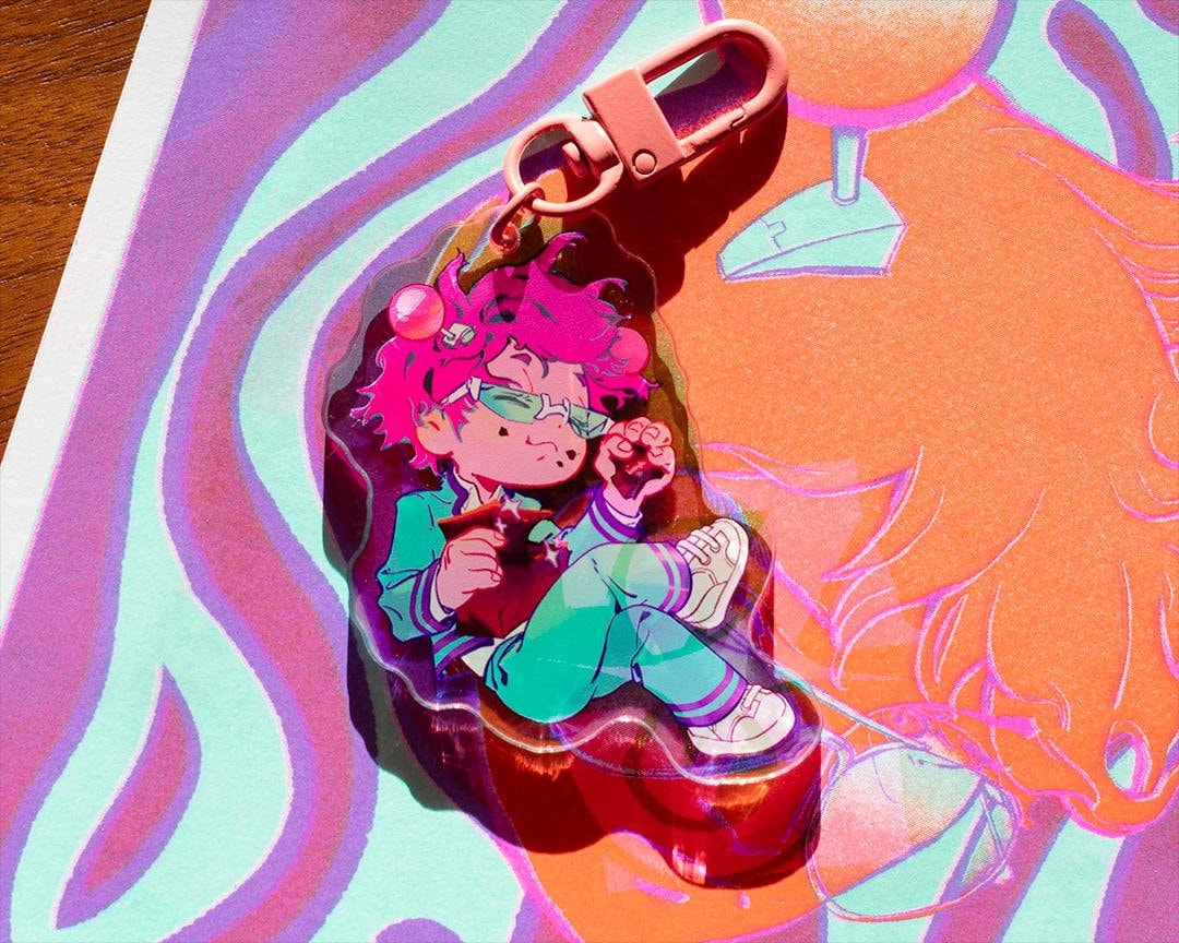 Saiki K Holo Keychain - Etsy