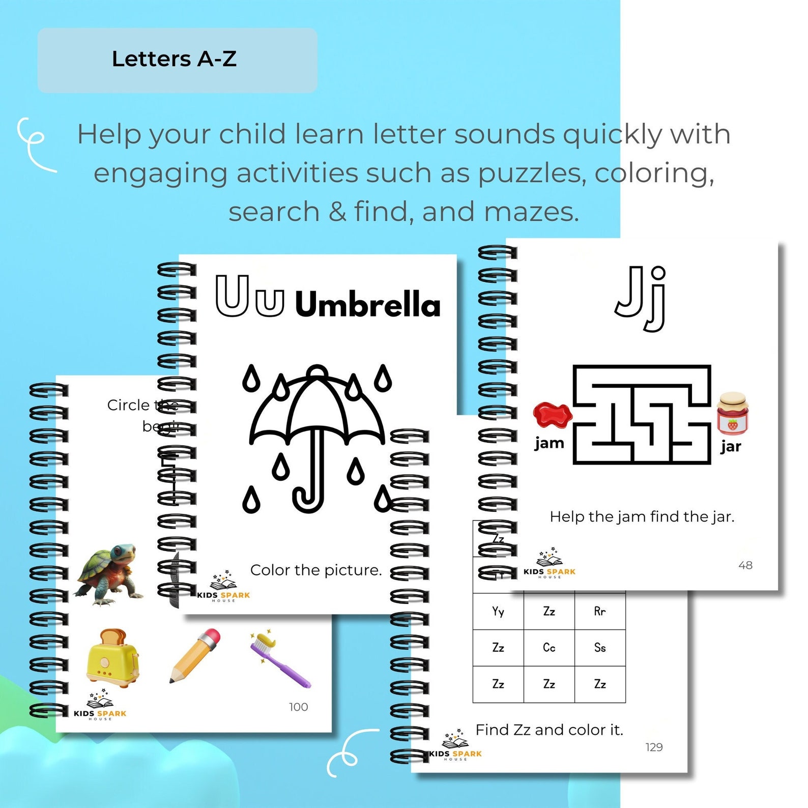 Letter Sounds Busy Book - Practice Workbook - Beginner Reading - Etsy
