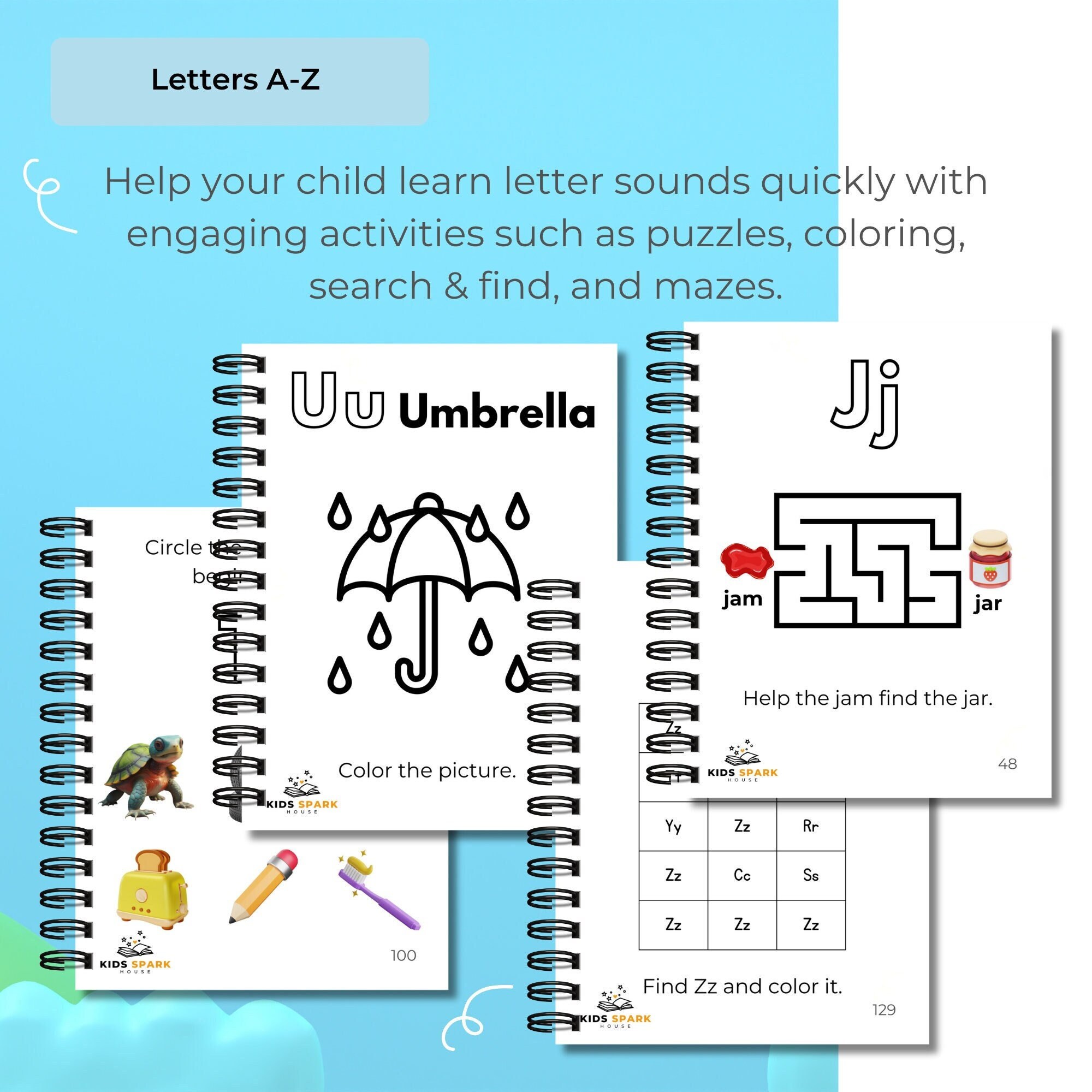 Letter Sounds Busy Book - Practice Workbook - Beginner Reading - Etsy