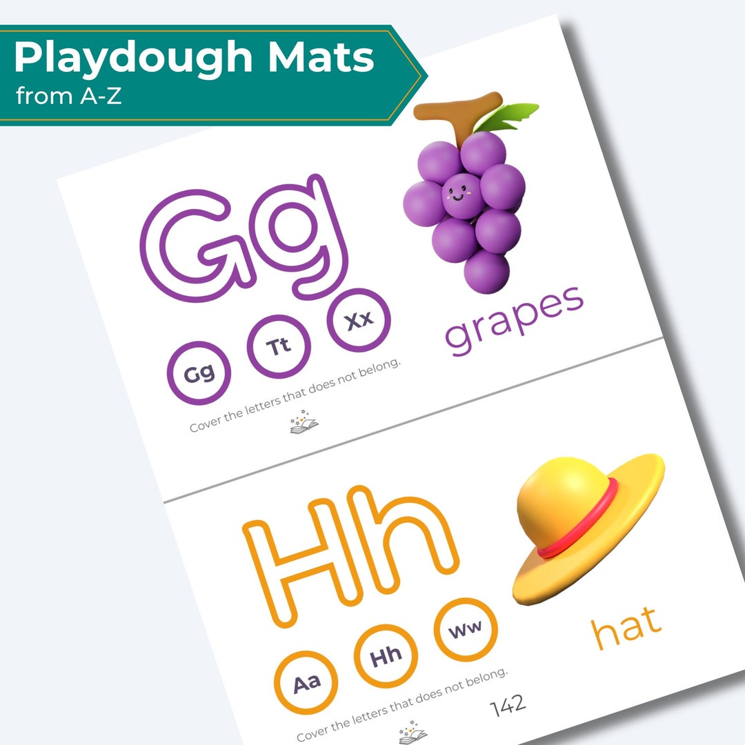 Alphabet Play Dough Mats Printable for Kids - Toddler Preschool ...