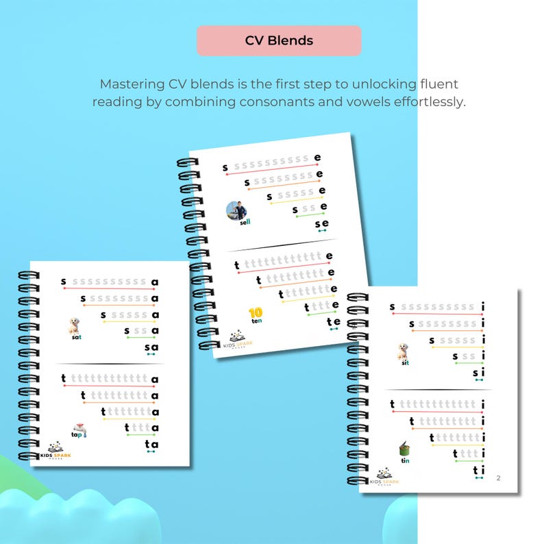 CVC Words Phonics Workbook imprimable | Mélange de sons pratique ...