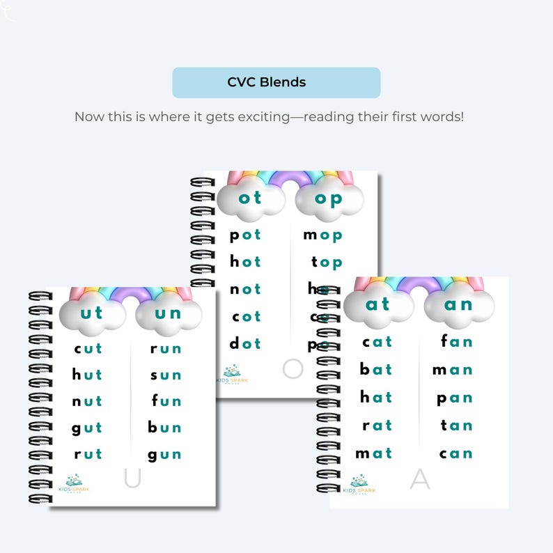 CVC Words Phonics Workbook Printable | Blending Sounds Practice ...