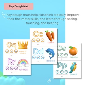 Alphabet Play Dough Mats Printable for Kids - Toddler Preschool ...