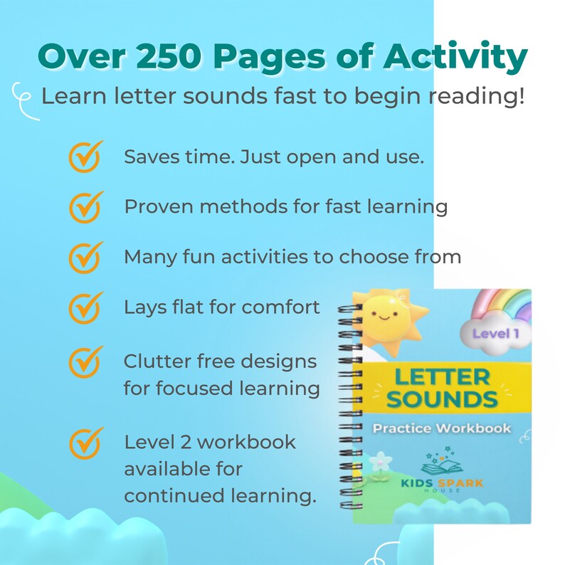 Letter Sounds Busy Book - Practice Workbook - Beginner Reading - Etsy