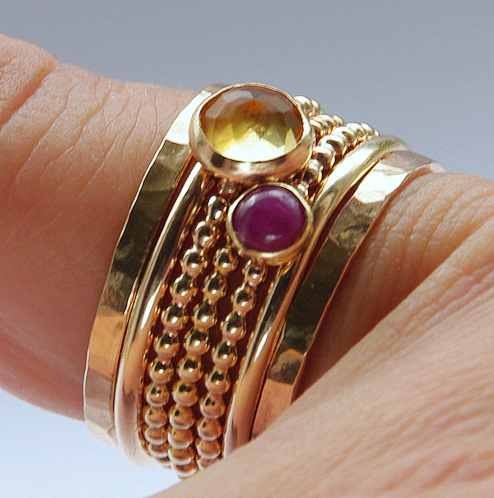 Ruby Ring July Birthstone Ring Gold Stacking Ruby Ring - Etsy