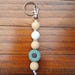 Floral Silicone Bead Clip on Keychain, Clip on Backpack Keychain ...