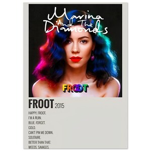 Marina and the Diamonds FROOT Album Poster Music Wall Art, Marina and ...