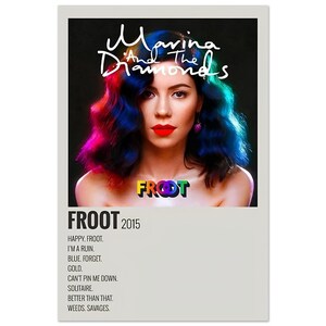 Marina and the Diamonds FROOT Album Poster Music Wall Art, Marina and ...