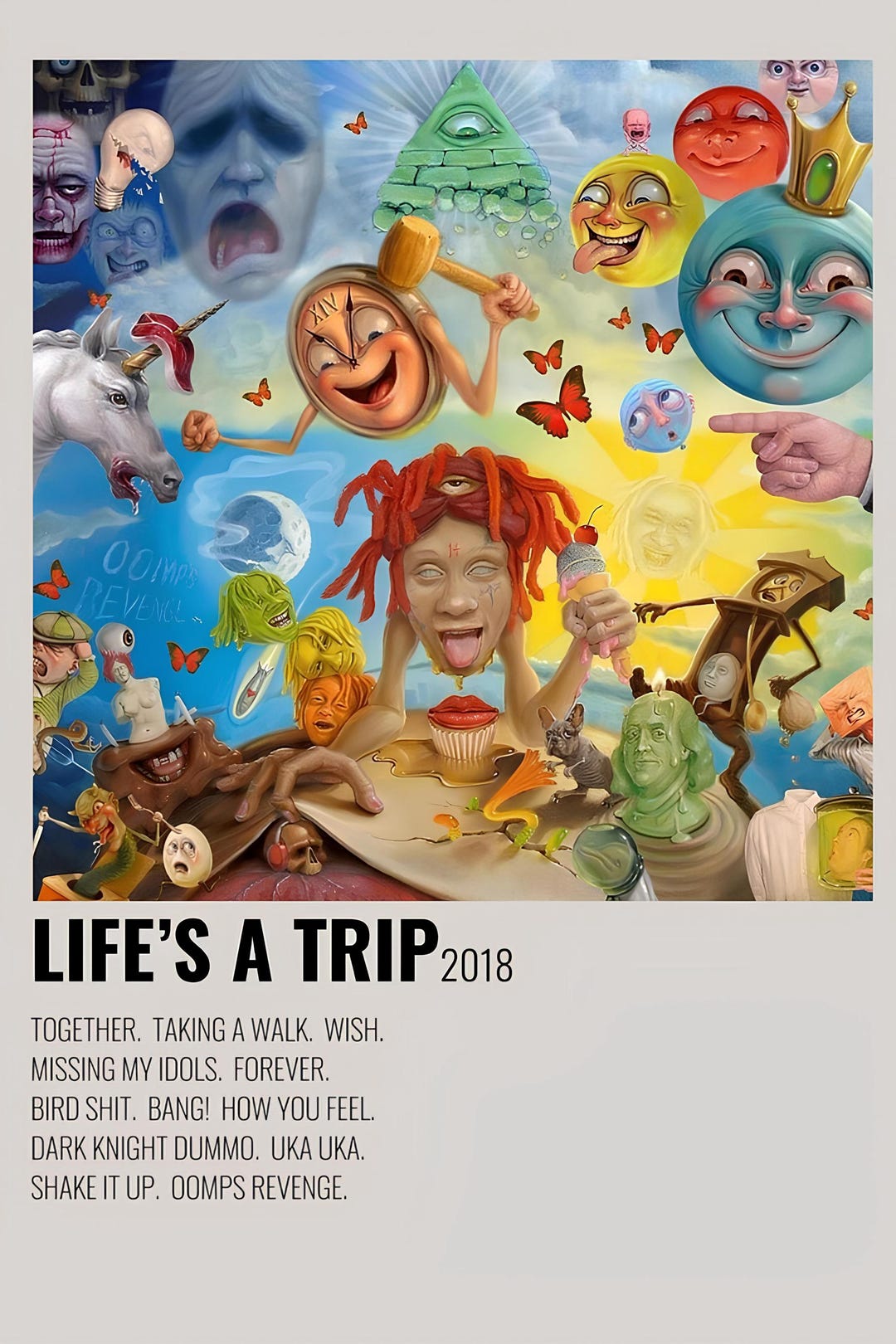 Trippie Redd Album Cover Art Print: Psychedelic Rap Decor (digital ...