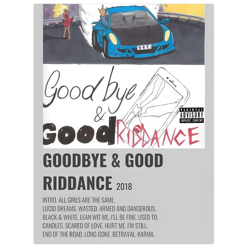 Juice WRLD "goodbye & Good Riddance" Album Poster - Music Wall Art for ...