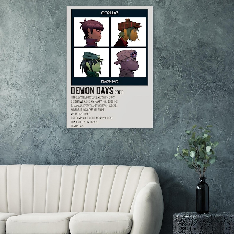 Gorillaz Demon Days Album Poster – Alternative Rock Art Print - Etsy