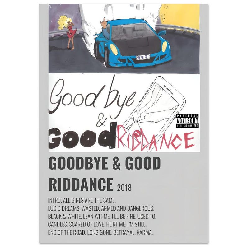Juice WRLD "goodbye & Good Riddance" Album Poster - Music Wall Art for ...