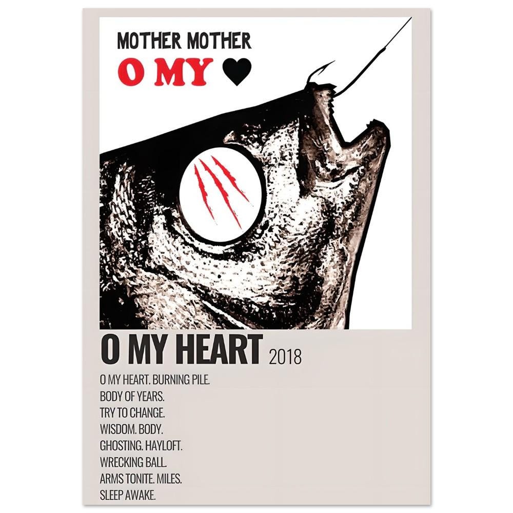 Mother Mother o My Heart Album Poster Indie Rock Wall Art, 2018 Album ...