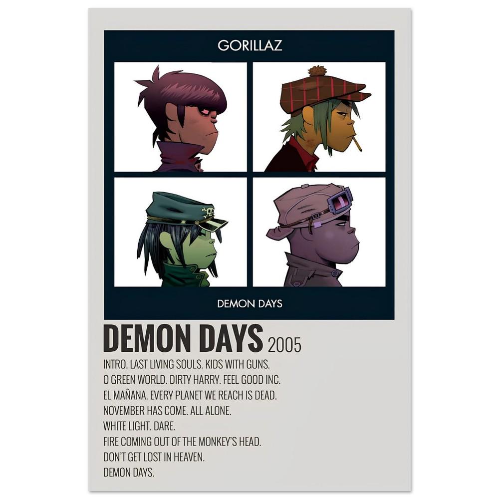 Gorillaz Demon Days 2005 Album Poster - Iconic Music Art, Alternative ...