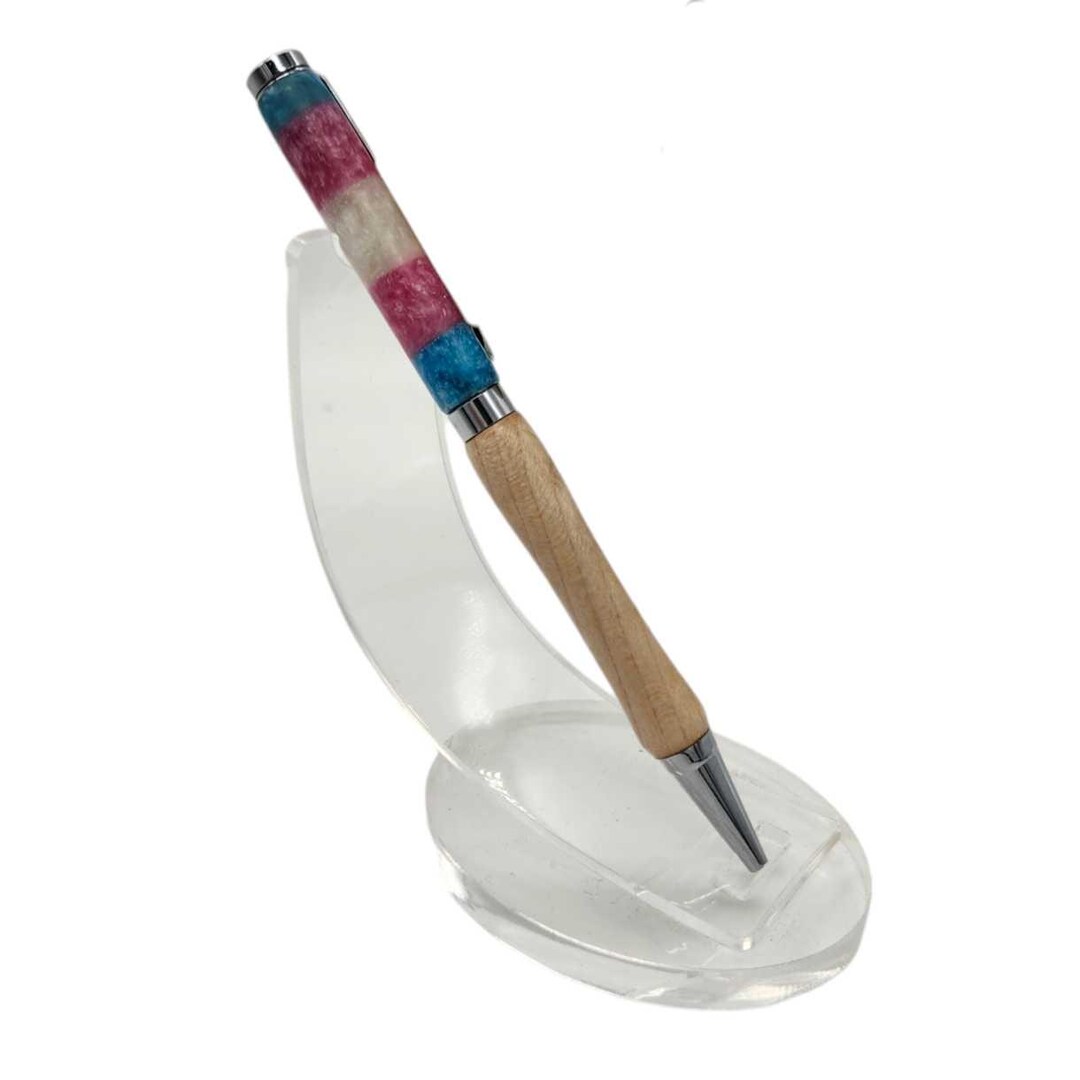 Trans Pride Resin Pen: Hand Turned Slimline Design - Etsy