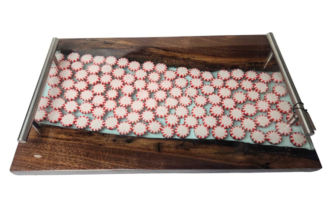 Peppermint Charcuterie Board: Resin-preserved Holiday Candy - Etsy