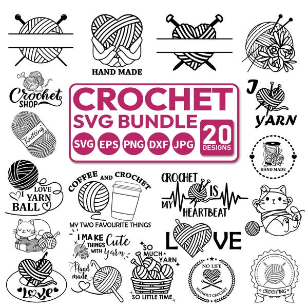 Crochet Svg - Etsy Canada