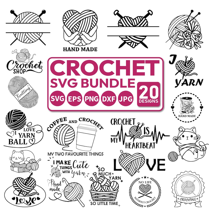Crochet Svg - Etsy Canada
