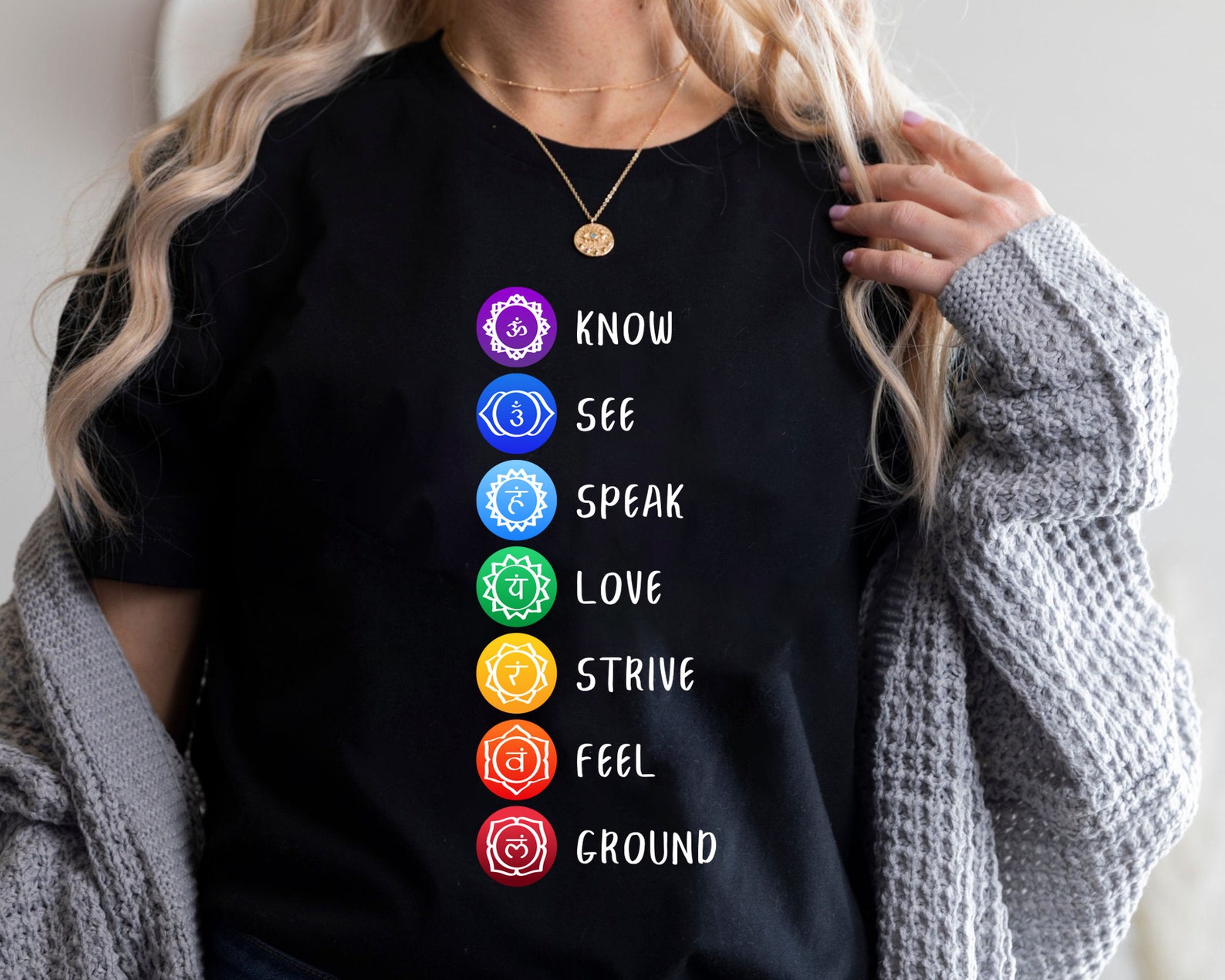 Floral Chakras Shirt Svg, Yoga Gift Svg, Seven Chakras T-shirt Svg ...