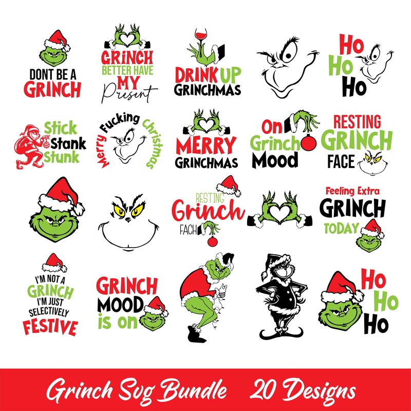 Grinch Svg Bundle - Etsy