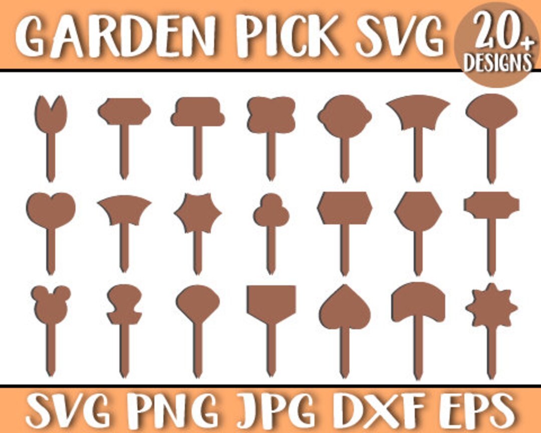 Garden Tool & Flower SVG Cut File, Garden Pick SVG Cut File for Laser ...