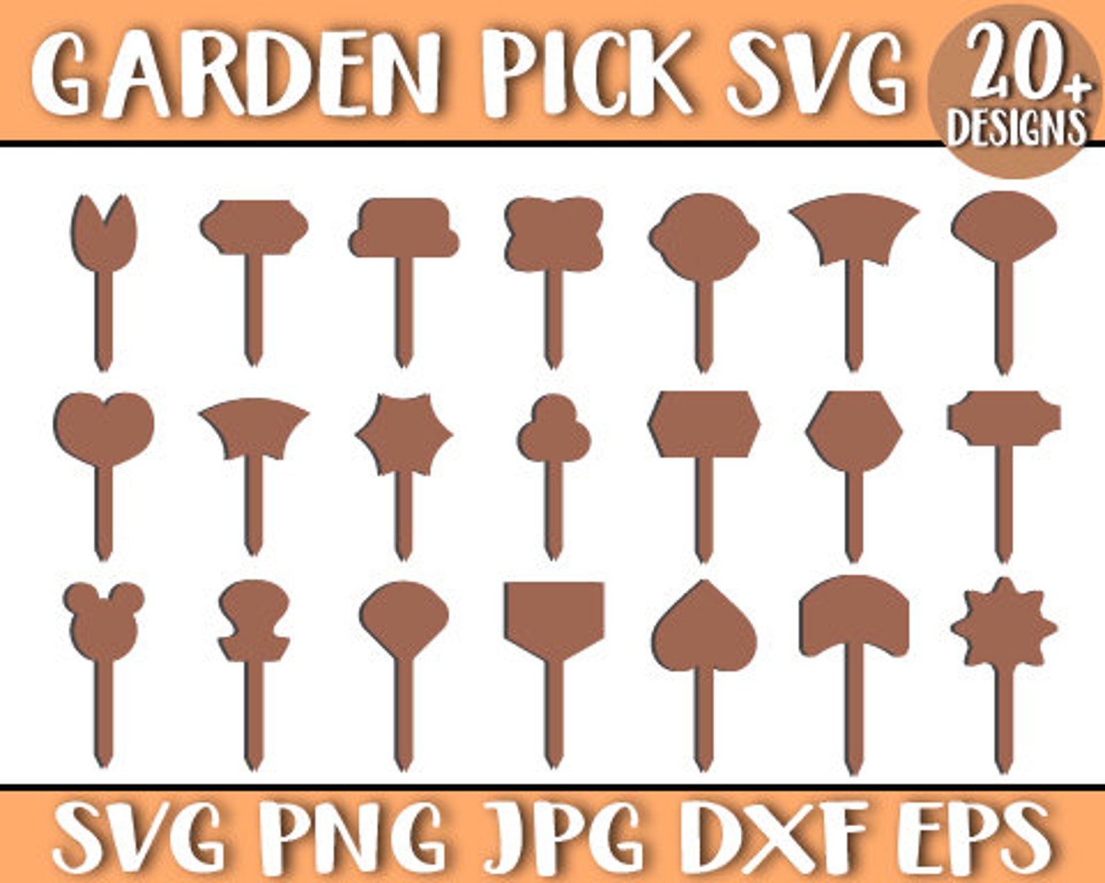 Garden Tool & Flower SVG Cut File, Garden Pick SVG Cut File for Laser ...