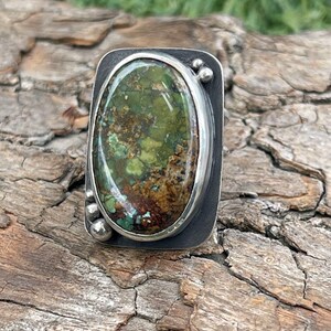 Deep Green Turquoise Ring - Etsy