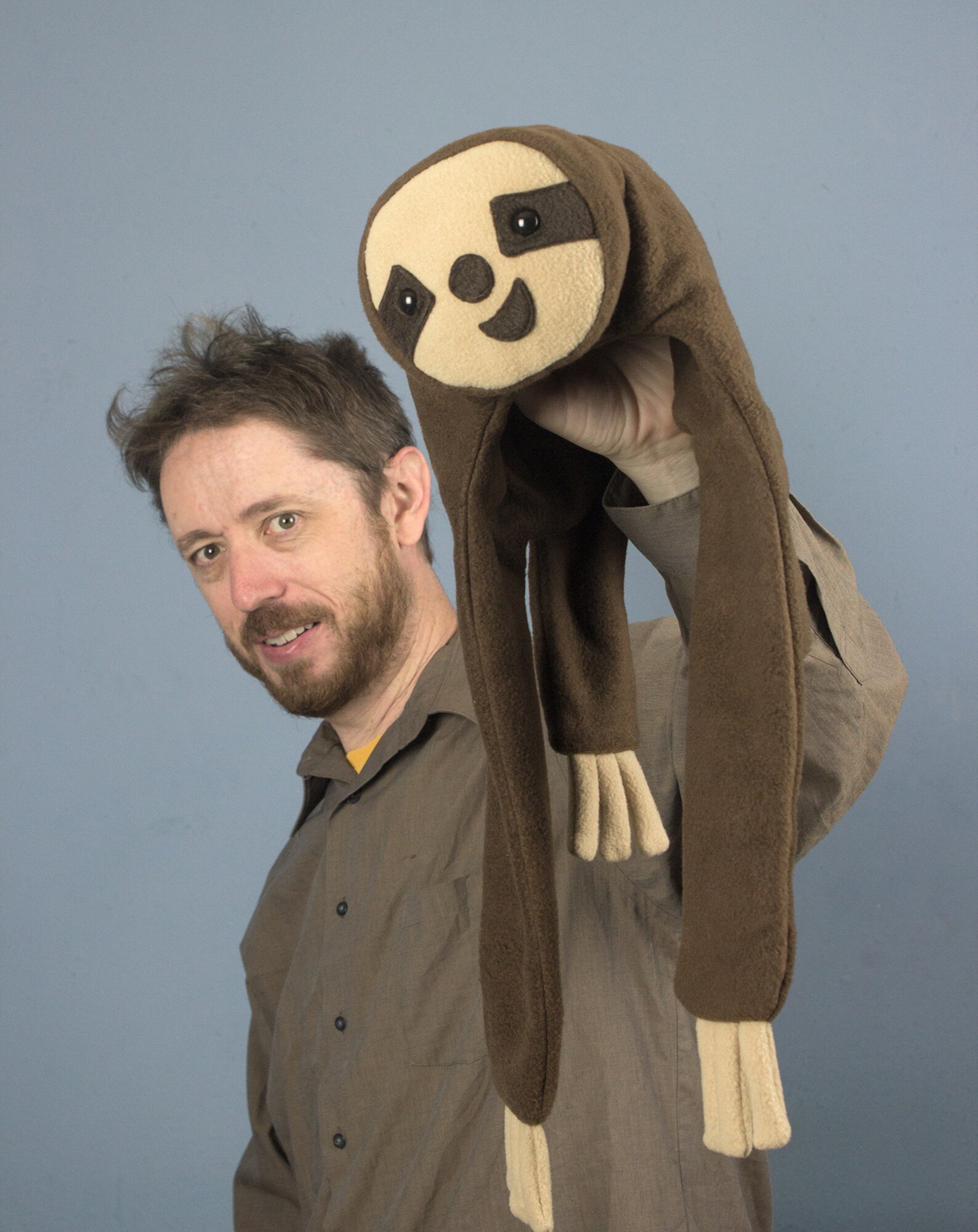 Handmade Fleece Sloth Hat - Etsy