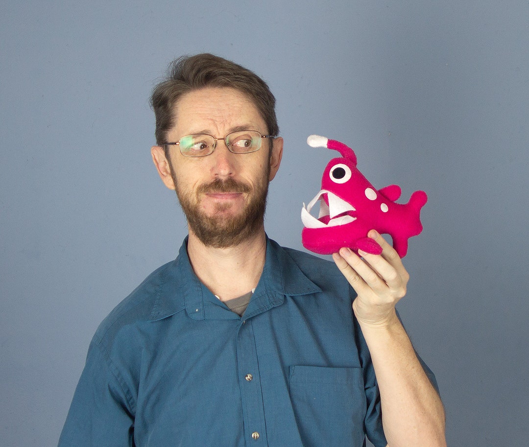 Mini Angler Fish Plush Stuffed Animal Big Teeth - Etsy