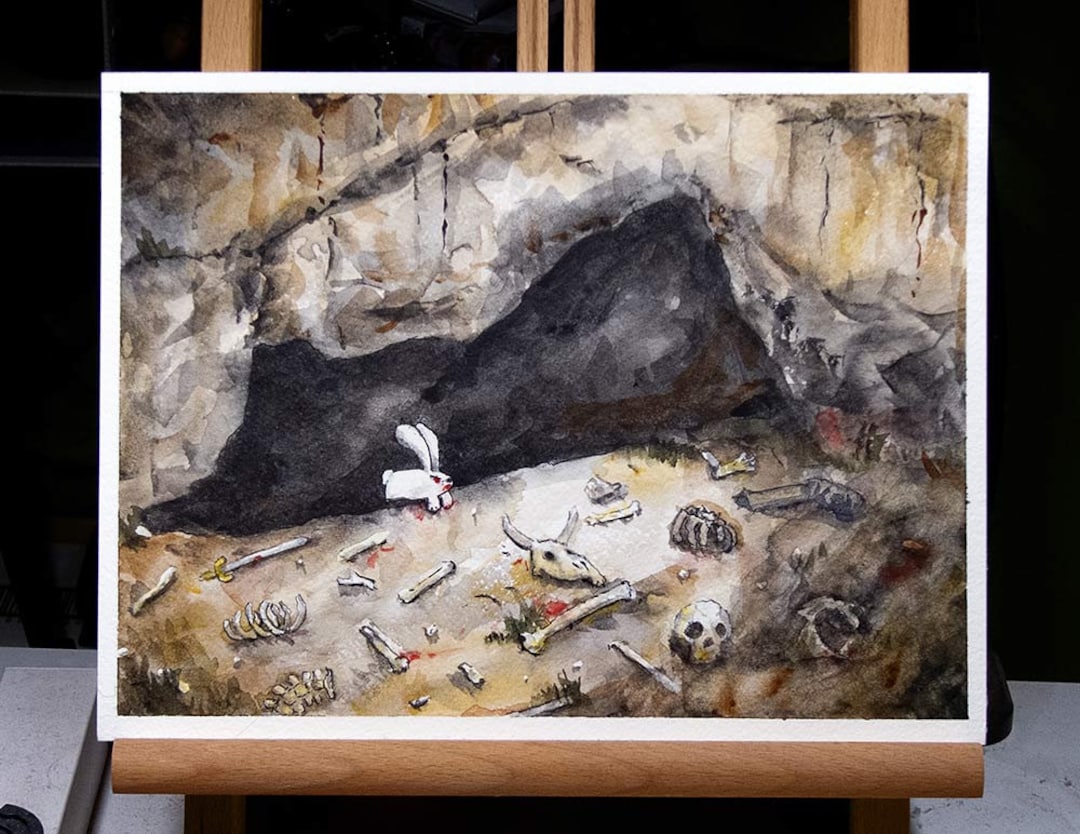 Look't the Bones - Original Watercolor Painting Monty Python Fan Art ...