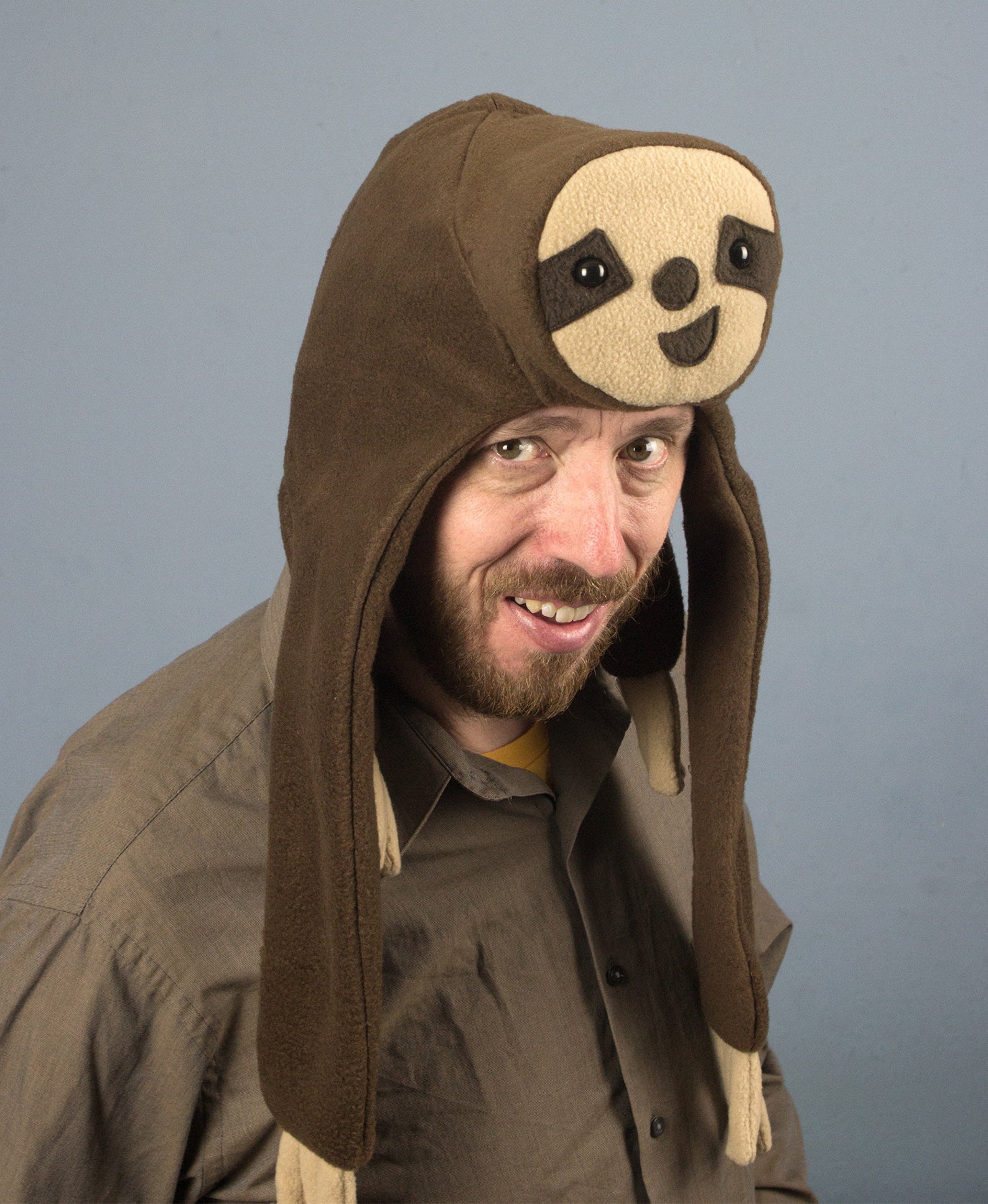 Handmade Fleece Sloth Hat - Etsy