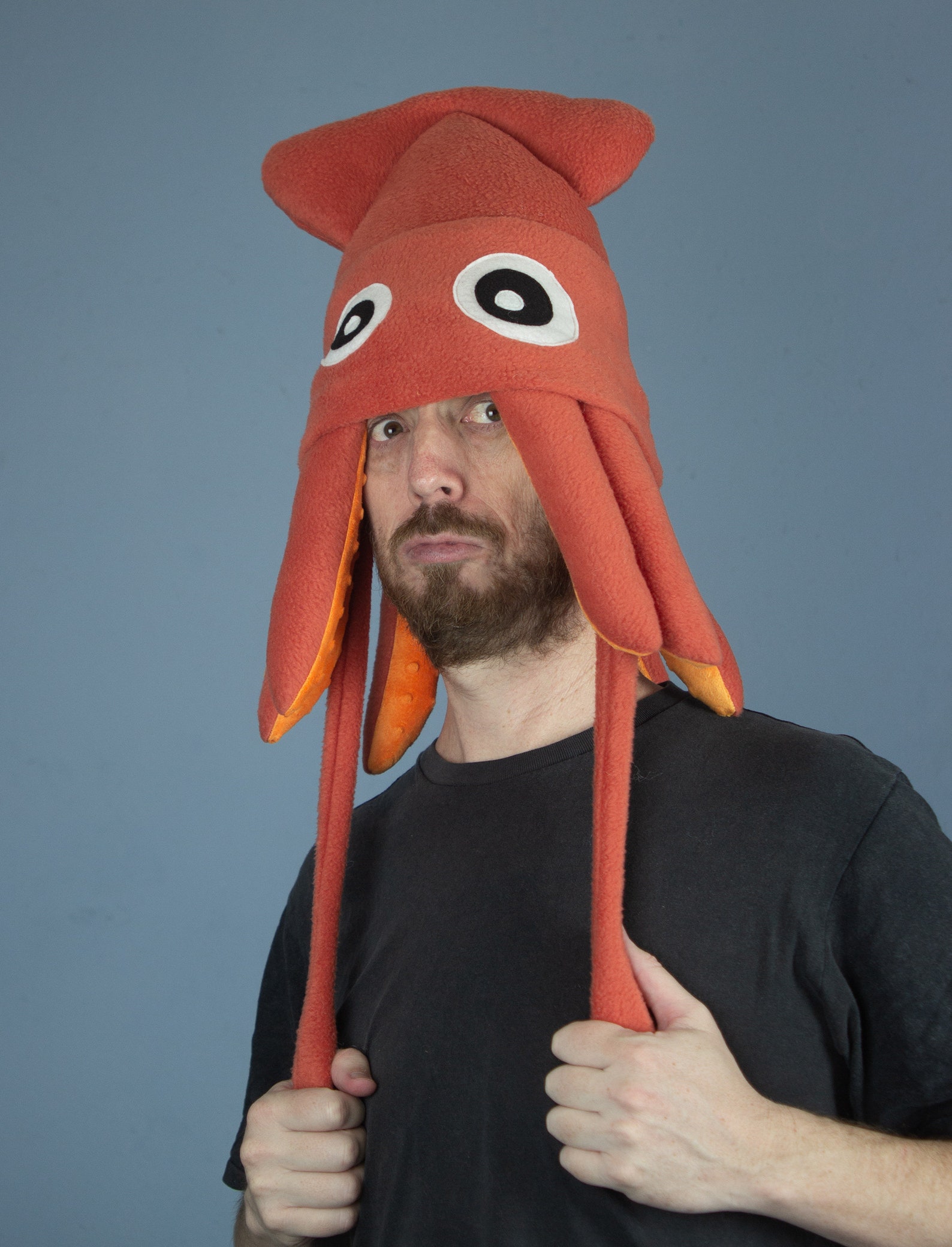 Medium Fleece Squid Hat Orange | Etsy