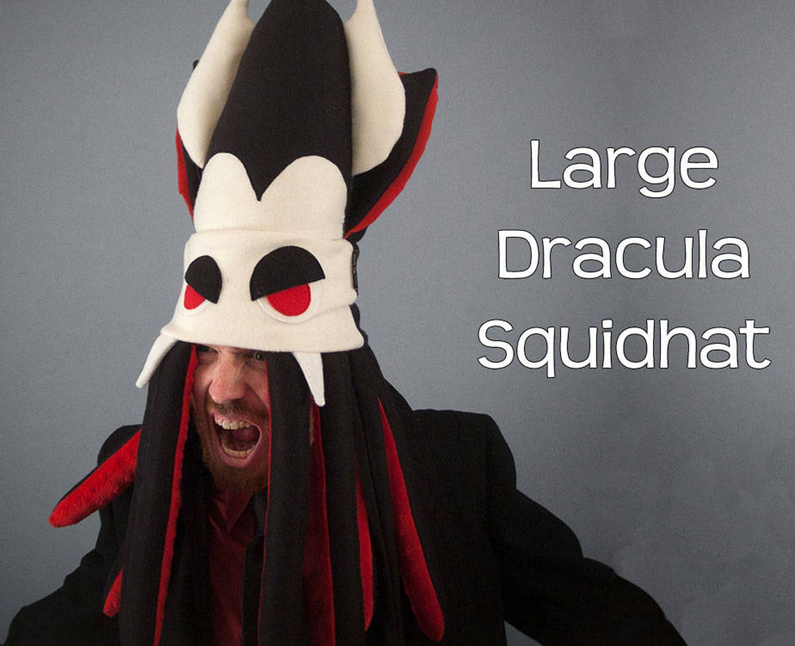 Vampire Squid Hat Plush Fleece Large Dracula - Etsy