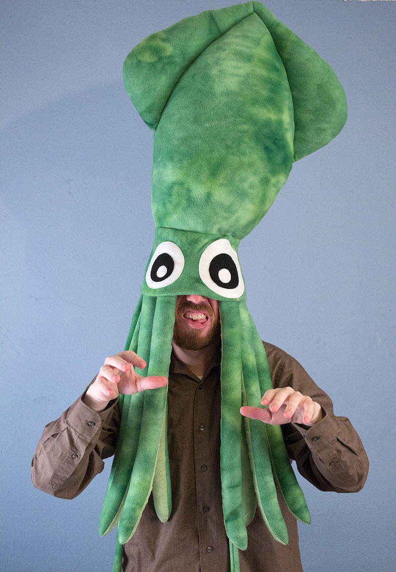 Giant Squid Hat Tie-dye Fleece Many Colors - Etsy