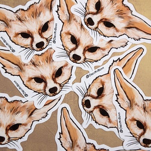 Fennec Fox Vinyl Sticker, Weatherproof, Cute Sticker, Sticker ...