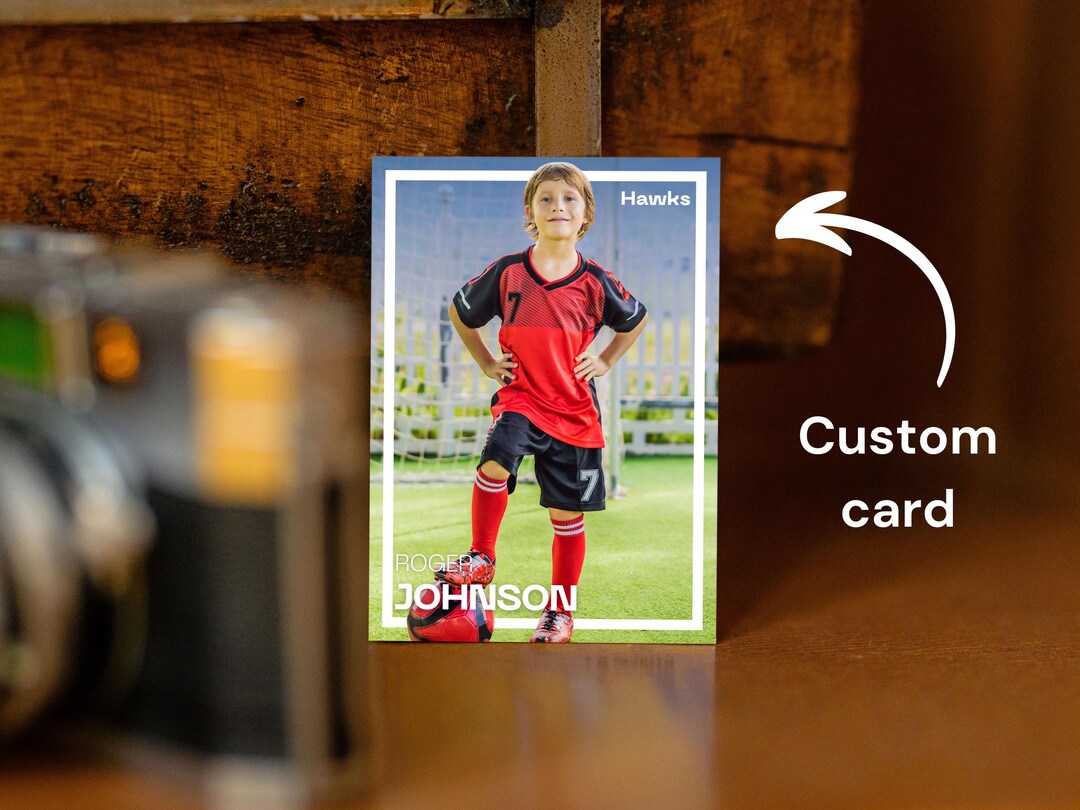 Printed Soccer Trading Card - Personalized Card - Features Your Photo ...