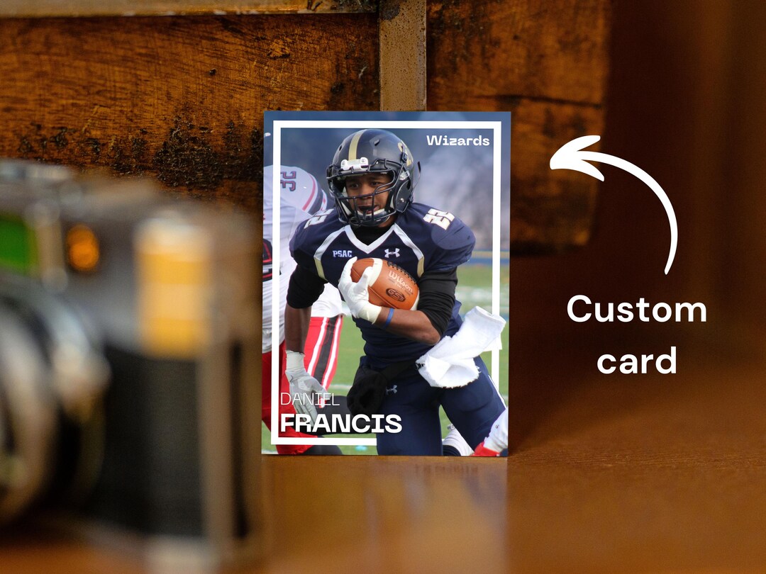Printed Football Trading Card - Personalized Card - Features Your Photo ...